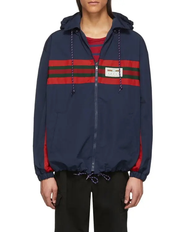 Gucci Logo-appliquéd Hooded Windbreaker