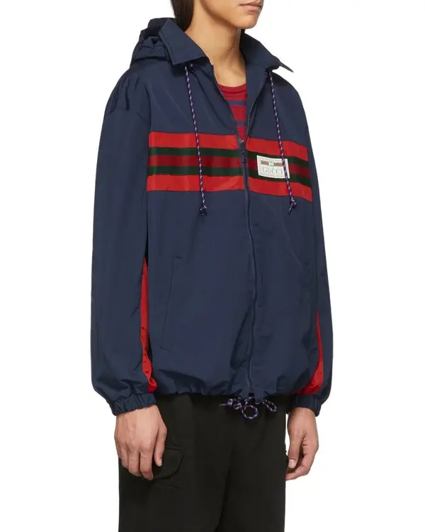 Gucci Logo-appliquéd Hooded Windbreaker