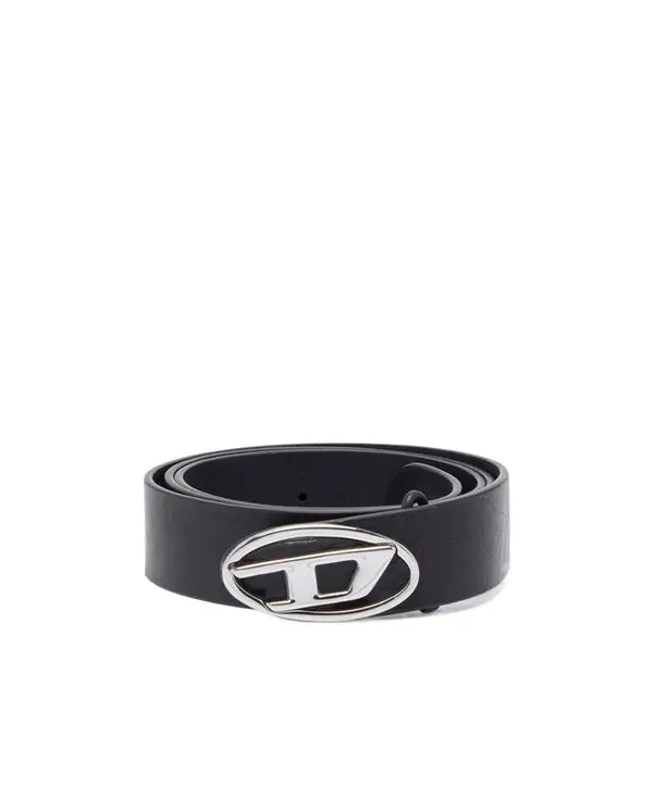 DIESEL® 1dr Logo Buckle Fastened Belt - Black