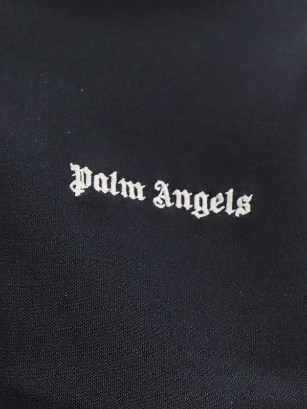 Palm Angels Logo Embroidered Zipped Jacket - Black