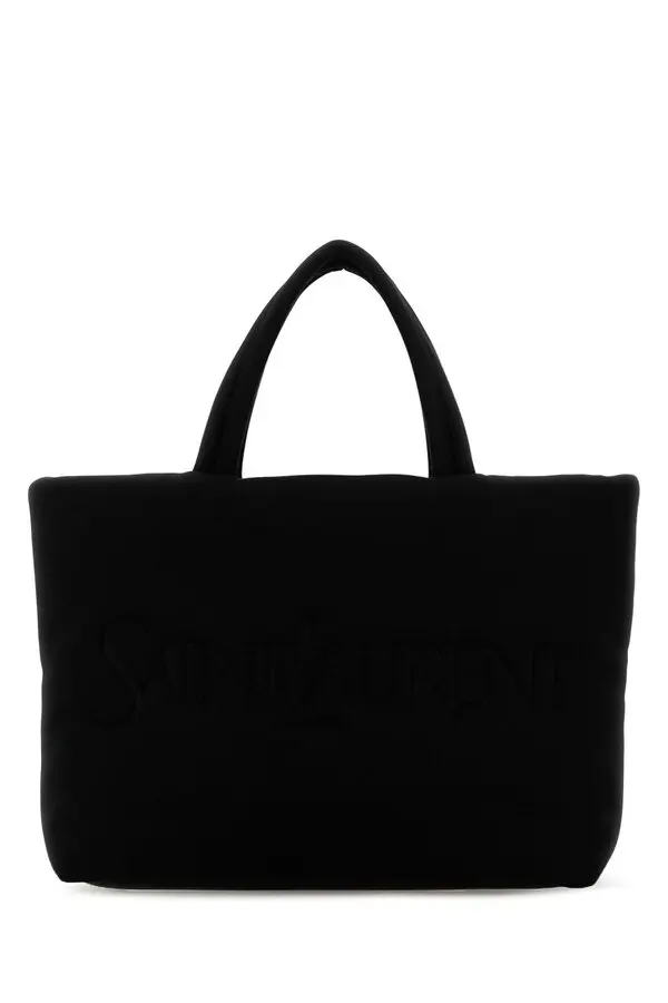 Saint Laurent Logo Detailed Top Handle Bag - Black