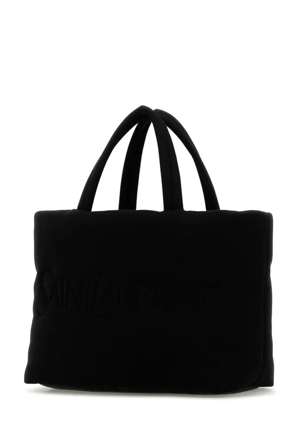 Saint Laurent Logo Detailed Top Handle Bag - Black