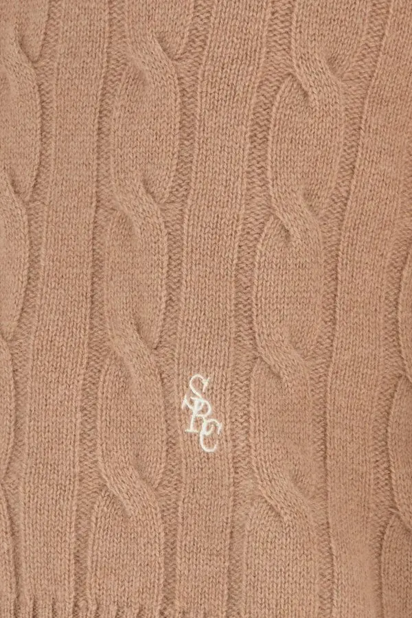 SPORTY  RICH Sporty Rich Logo Embroidered Crewneck Cardigan