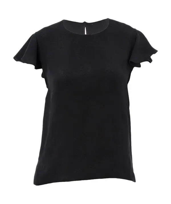 TWINSET Lotus Leaf Edge T-shirt - Black