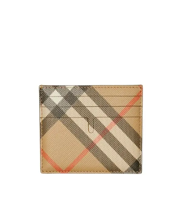Burberry Checked Open Top Cardholder