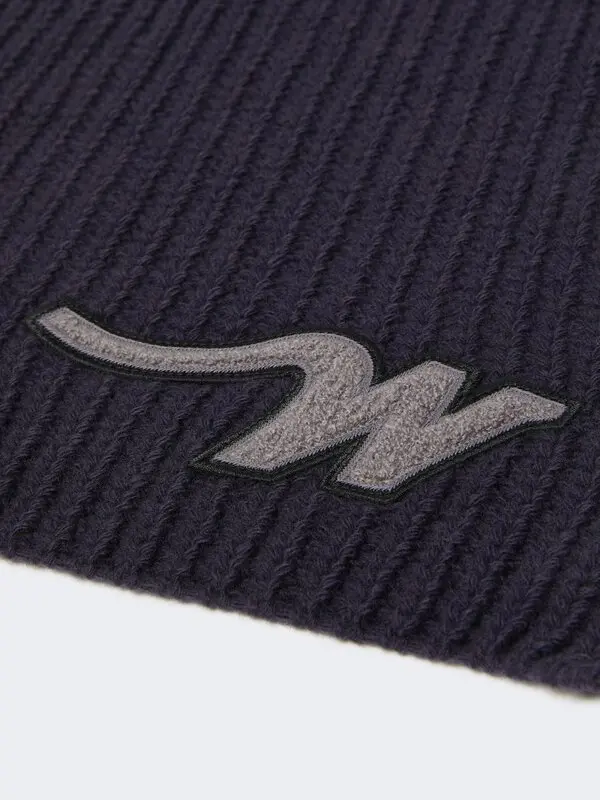 Max Mara Wool Yarn Scarf - Navy Blue