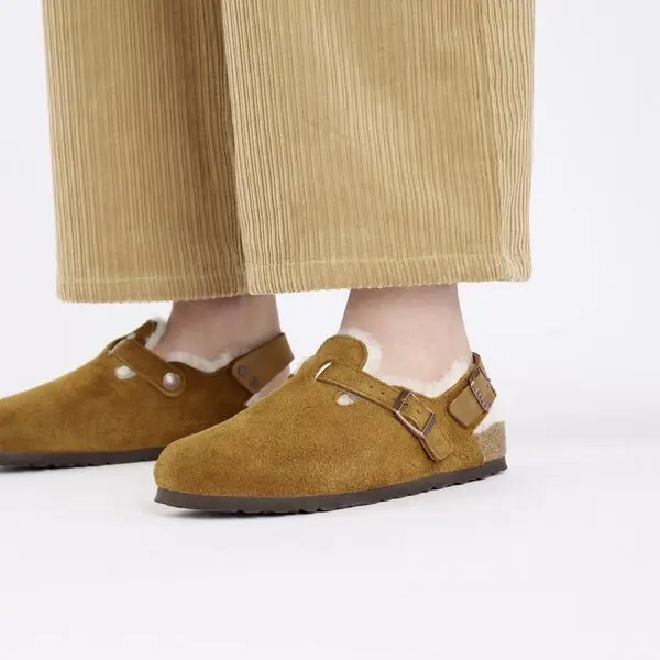 BIRKENSTOCK Buckled Slippers - Mink