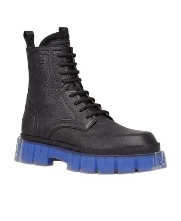 Fendi Ff-motif Combat Boots