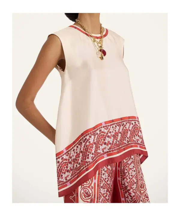 La DoubleJ San Carlo Sleeveless Top With Asymmetrical Hem