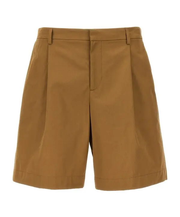 A.p.c. Pleated Bermuda Shorts - Brown