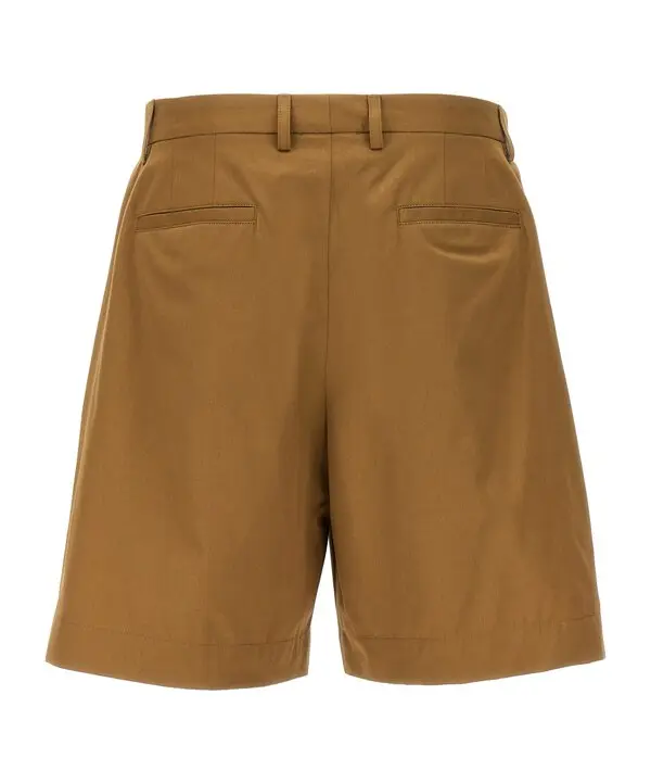 A.p.c. Pleated Bermuda Shorts - Brown