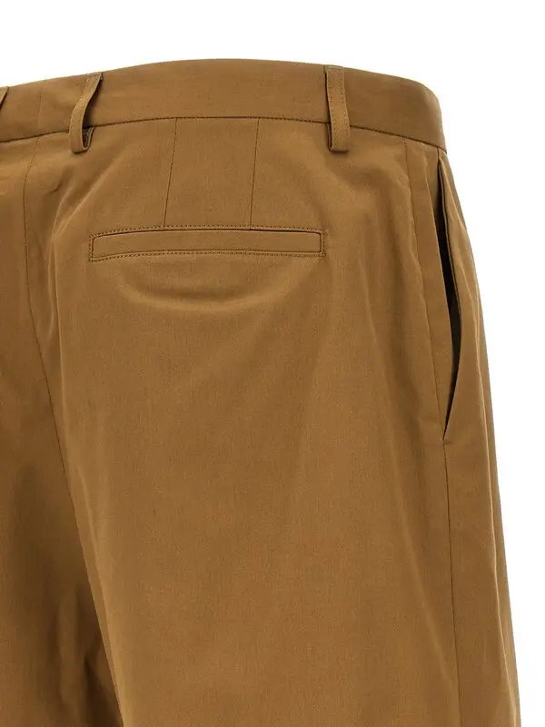 A.p.c. Pleated Bermuda Shorts - Brown