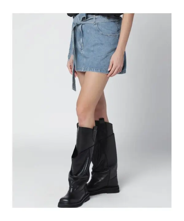 Attico Logo Stitch Mini Skirt