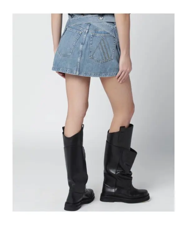 Attico Logo Stitch Mini Skirt