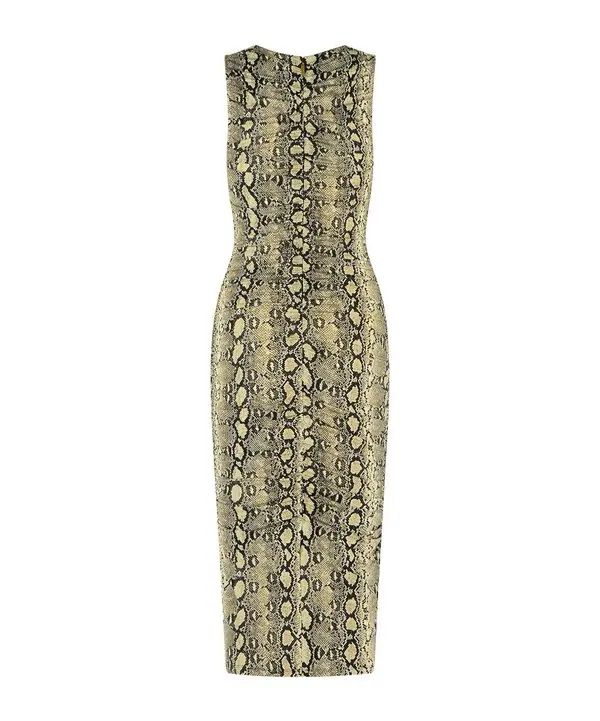 Michael Kors Snake Print Stretch Jersey Racerback Dress