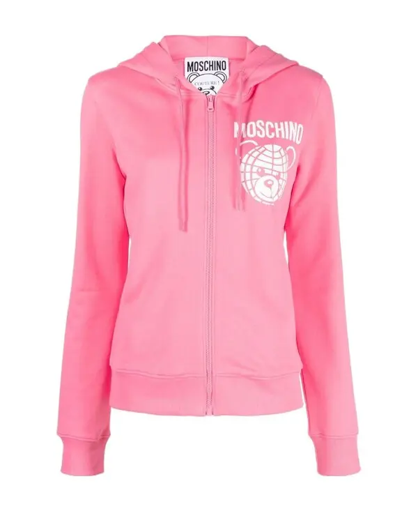 Moschino Print Full Zip Hoodie