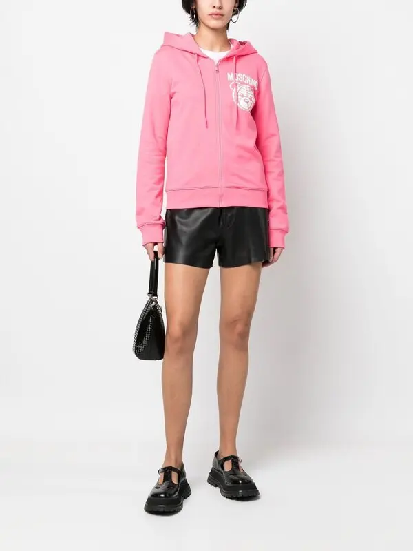 Moschino Print Full Zip Hoodie