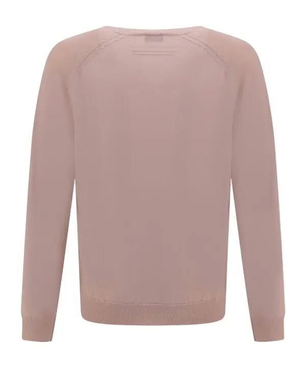 Zegna Long-sleeved V-neck Jumper - Nude