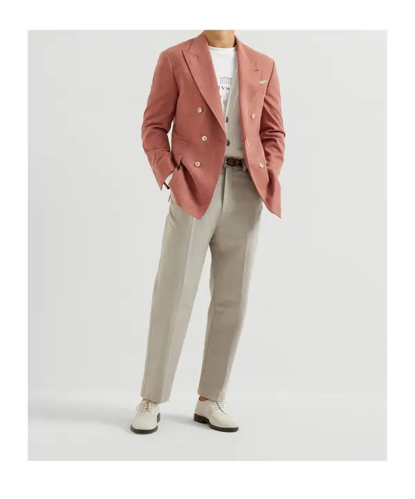 Brunello Cucinelli Double-breasted Blazer - Orange