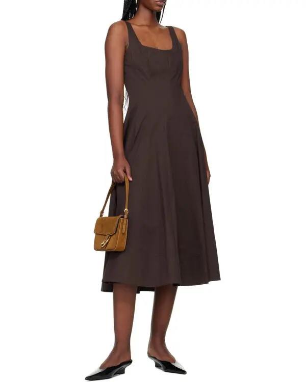 Staud Harlow Foldover Top Shoulder Bag - Brown