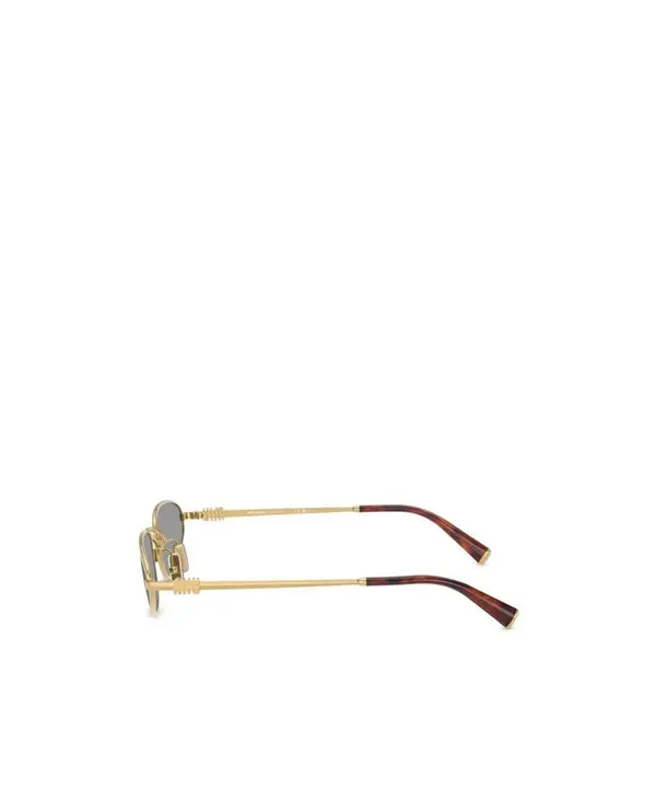 Miu Miu Oval Frame Sunglasses - Gray