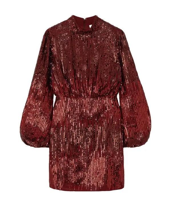 Rixo Long Sleeved Dress - Brown