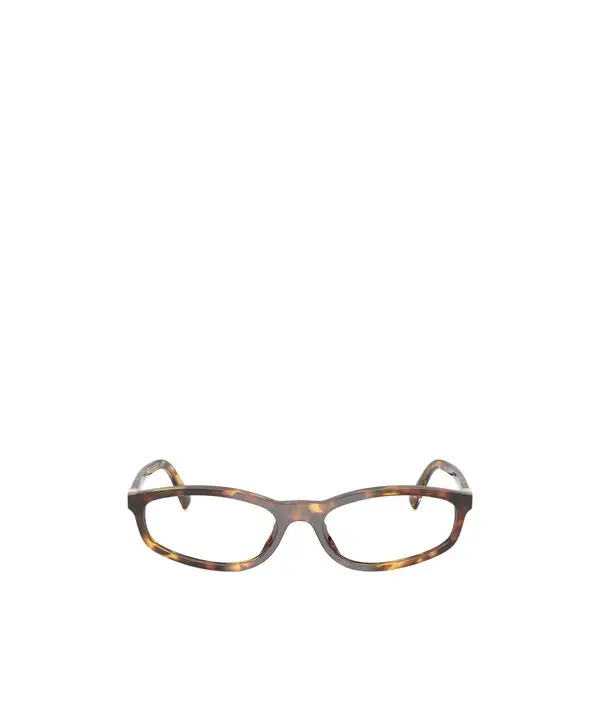 Miu Miu Oval Frame Eyeglasses - Gray