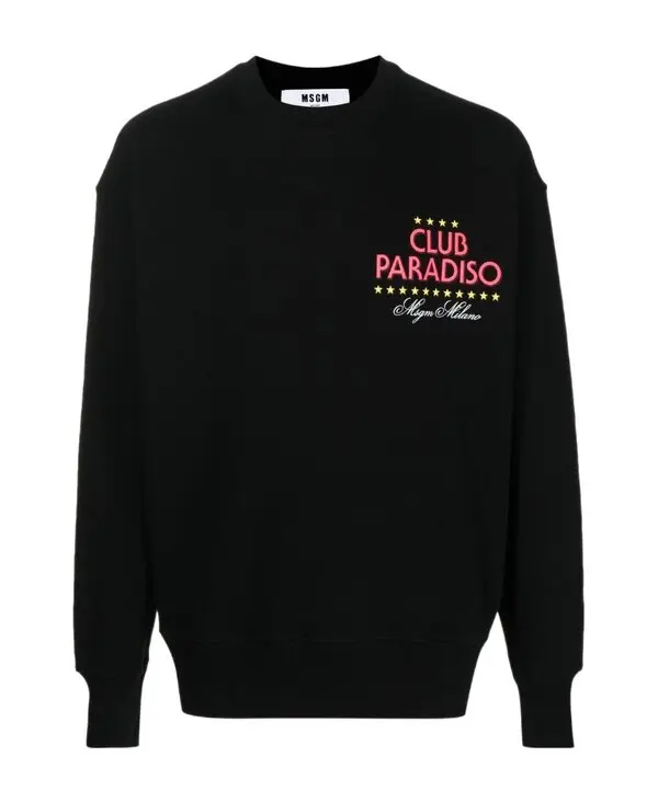 MSGM Graphic Printed Crewneck Sweatshirt