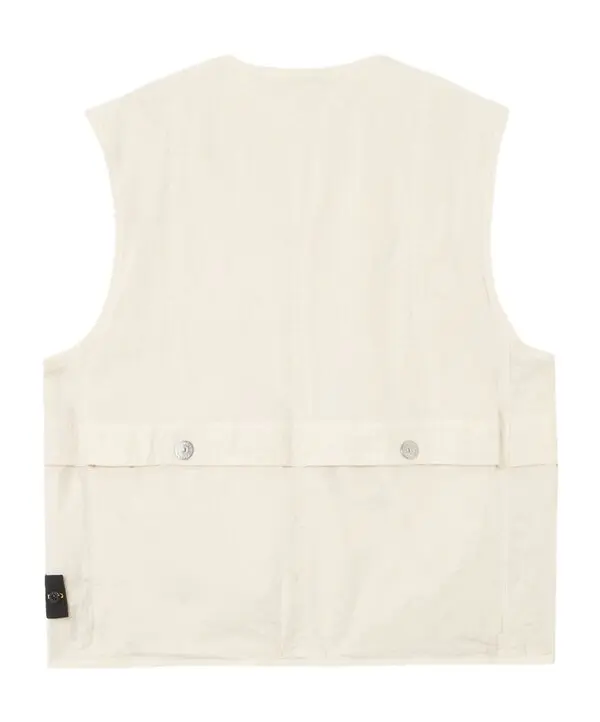 Stone Island V-neck Vest With Bellows Pockets