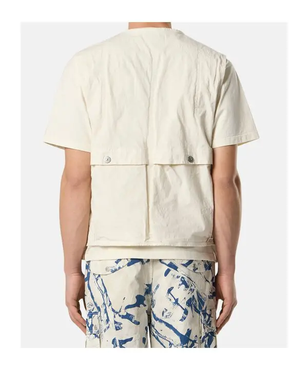 Stone Island V-neck Vest With Bellows Pockets