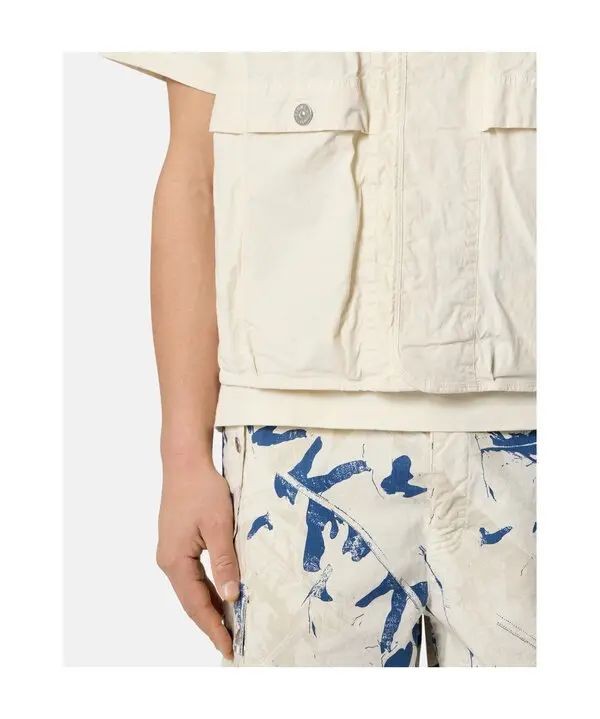 Stone Island V-neck Vest With Bellows Pockets