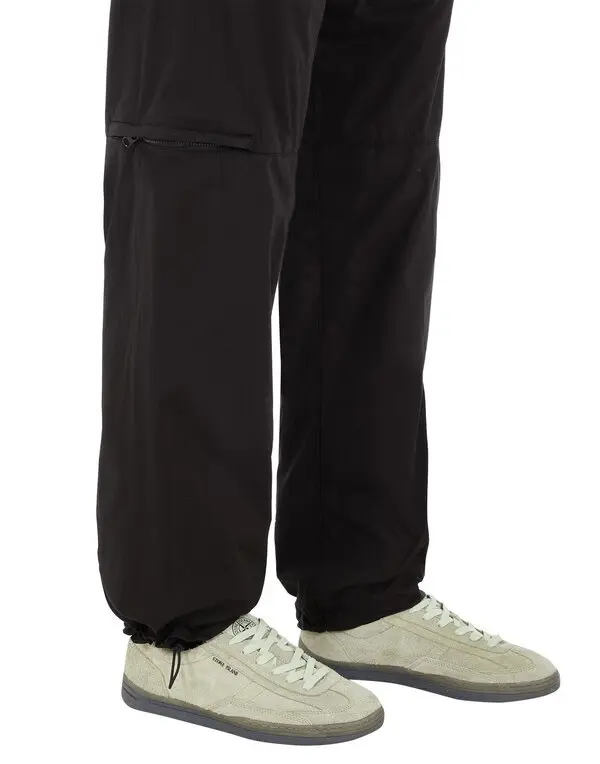 Stone Island Straight-leg Cotton Trousers - Black