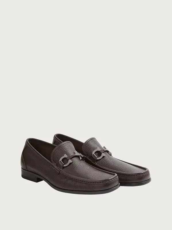 FERRAGAMO Gancini Bit Loafers - Black