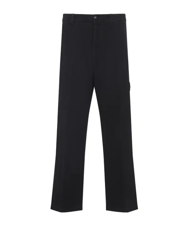 Stone Island Loose-fit Cotton Pants - Black