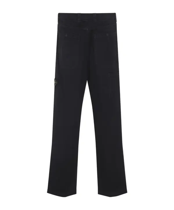 Stone Island Loose-fit Cotton Pants - Black
