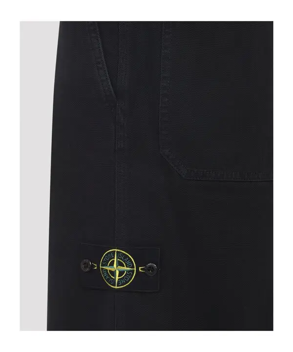 Stone Island Loose-fit Cotton Pants - Black