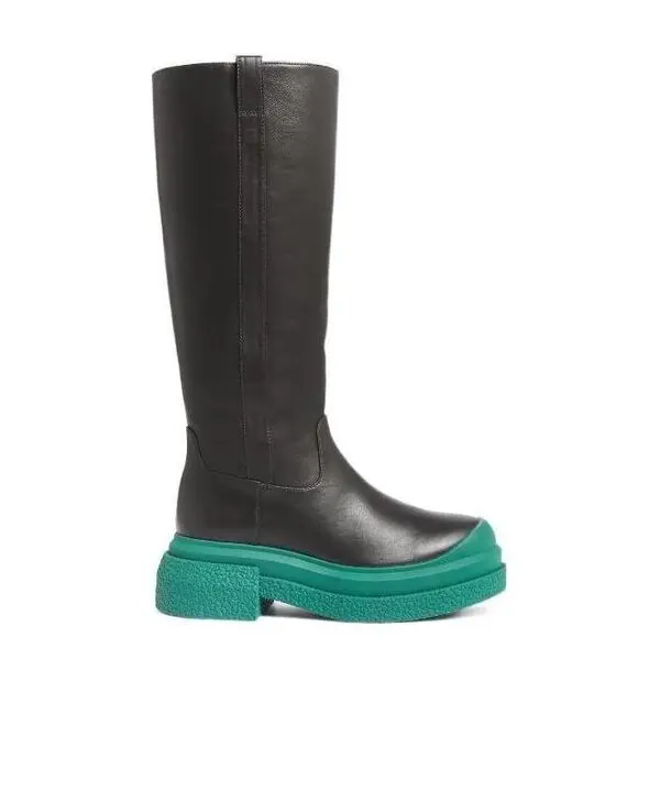 STUART WEITZMAN Knee High Boots With Contrast Sole
