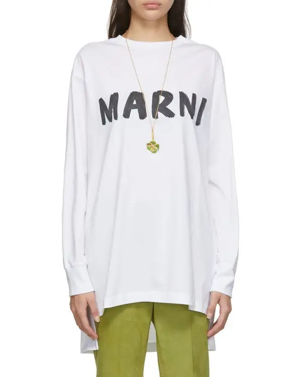 Marni Logo Print Long Sleeve T-shirt