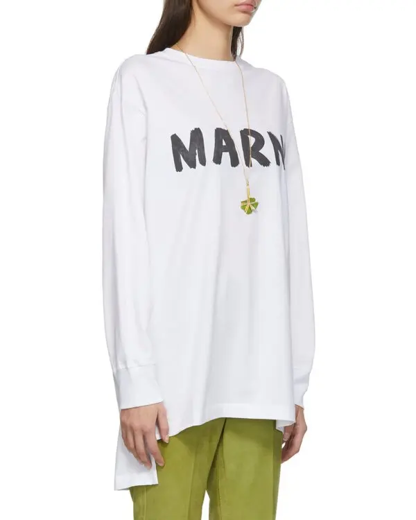 Marni Logo Print Long Sleeve T-shirt
