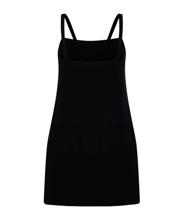Max Mara Embellished Sleeveless Square Neck Mini Dress