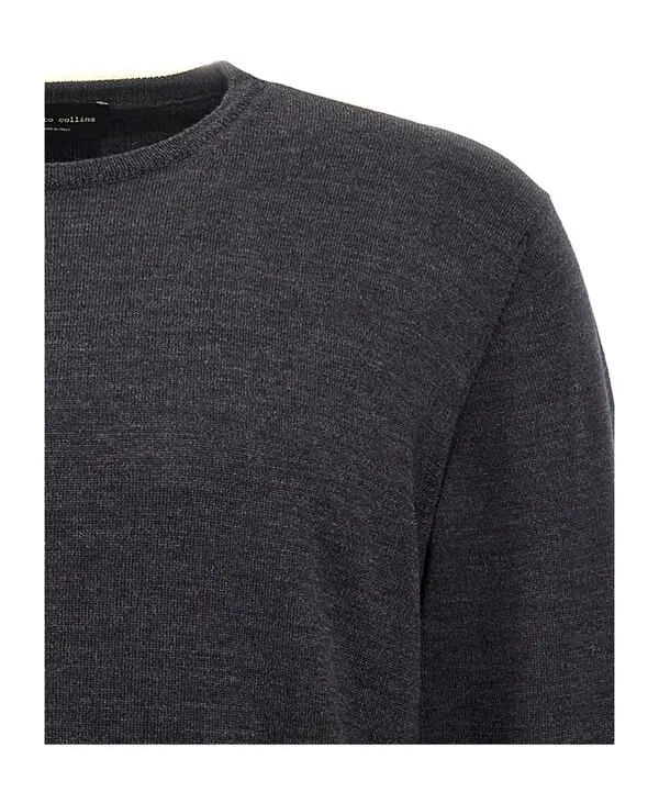 ROBERTO COLLINA High-neck Wool Sweater - Black