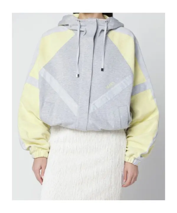 Attico Color-blocked Hooded Jacket - White