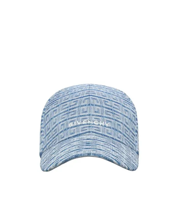Givenchy 4g Embroidered Denim Baseball Cap - Blue