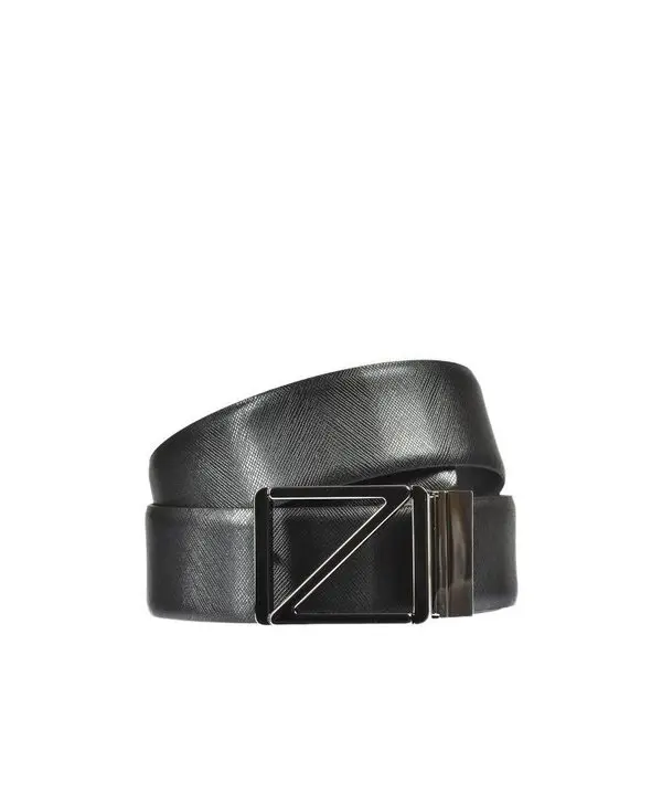 Zegna Logo Belt - Black