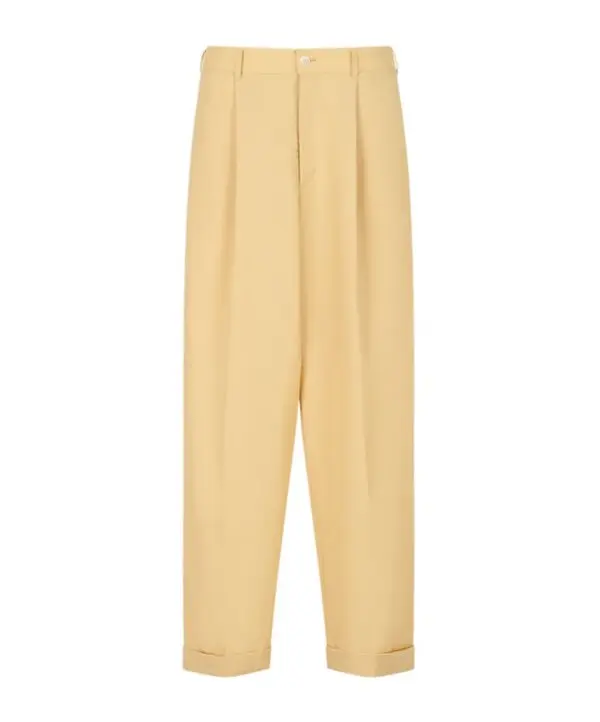 Marni Tropical Pleated Trousers - Yellow