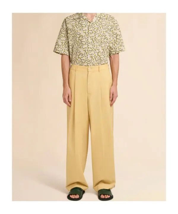 Marni Tropical Pleated Trousers - Yellow
