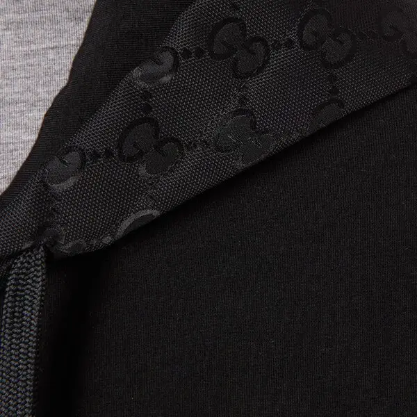 Gucci Jersey Wool Zip Jacket With Gg Nylon Inserts