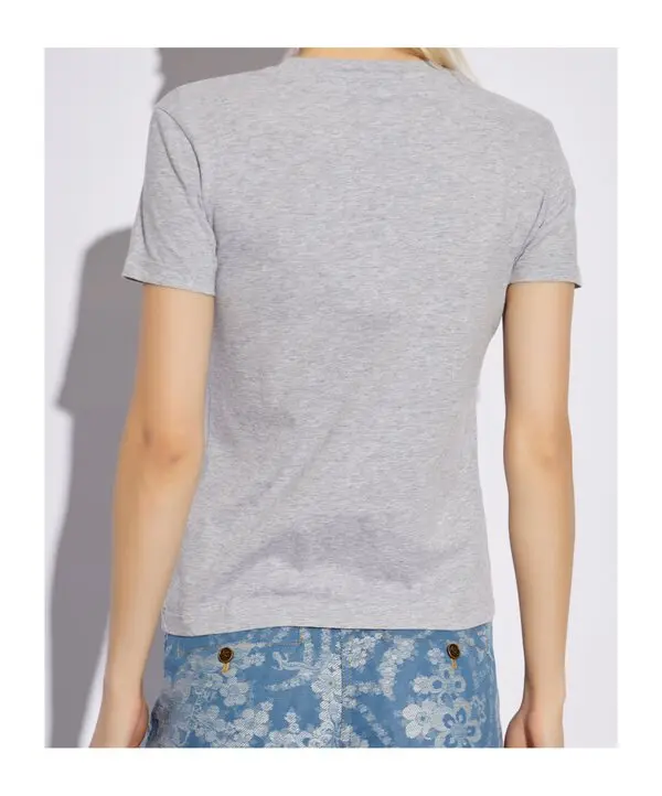 Etro Pegaso Embroidered Crewneck T-shirt - Grey