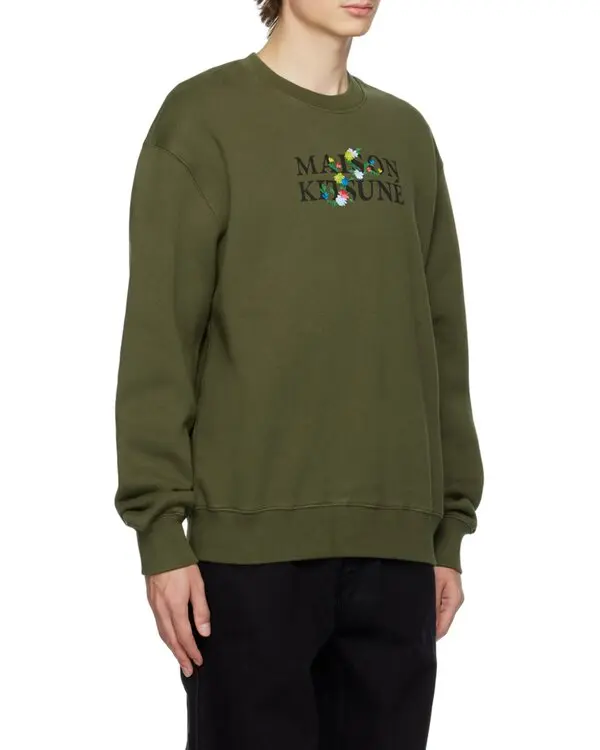 Maison Kitsuné Printed Crewneck Sweatshirt - Green