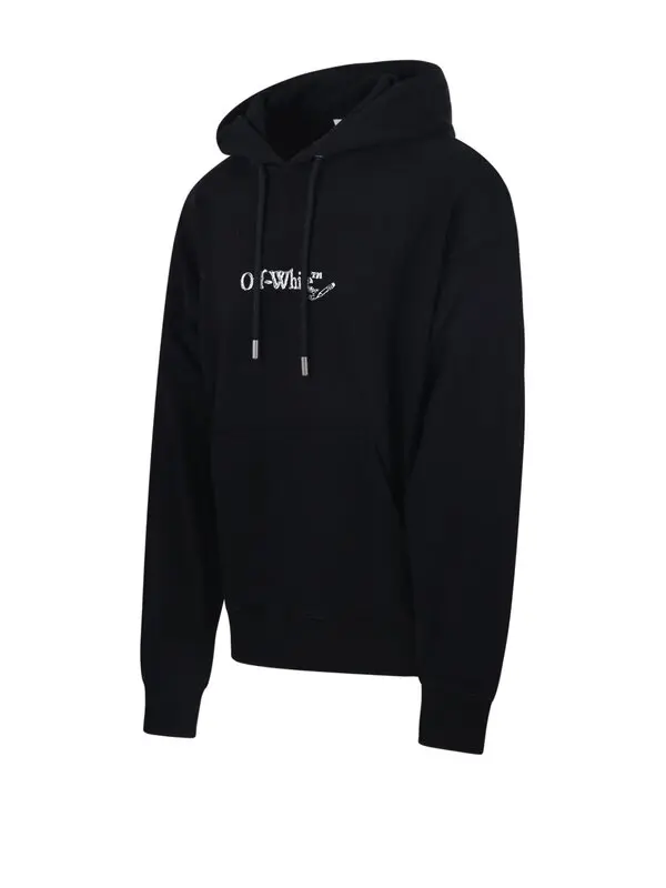 Off-White Logo Printed Drawstring Hoodie